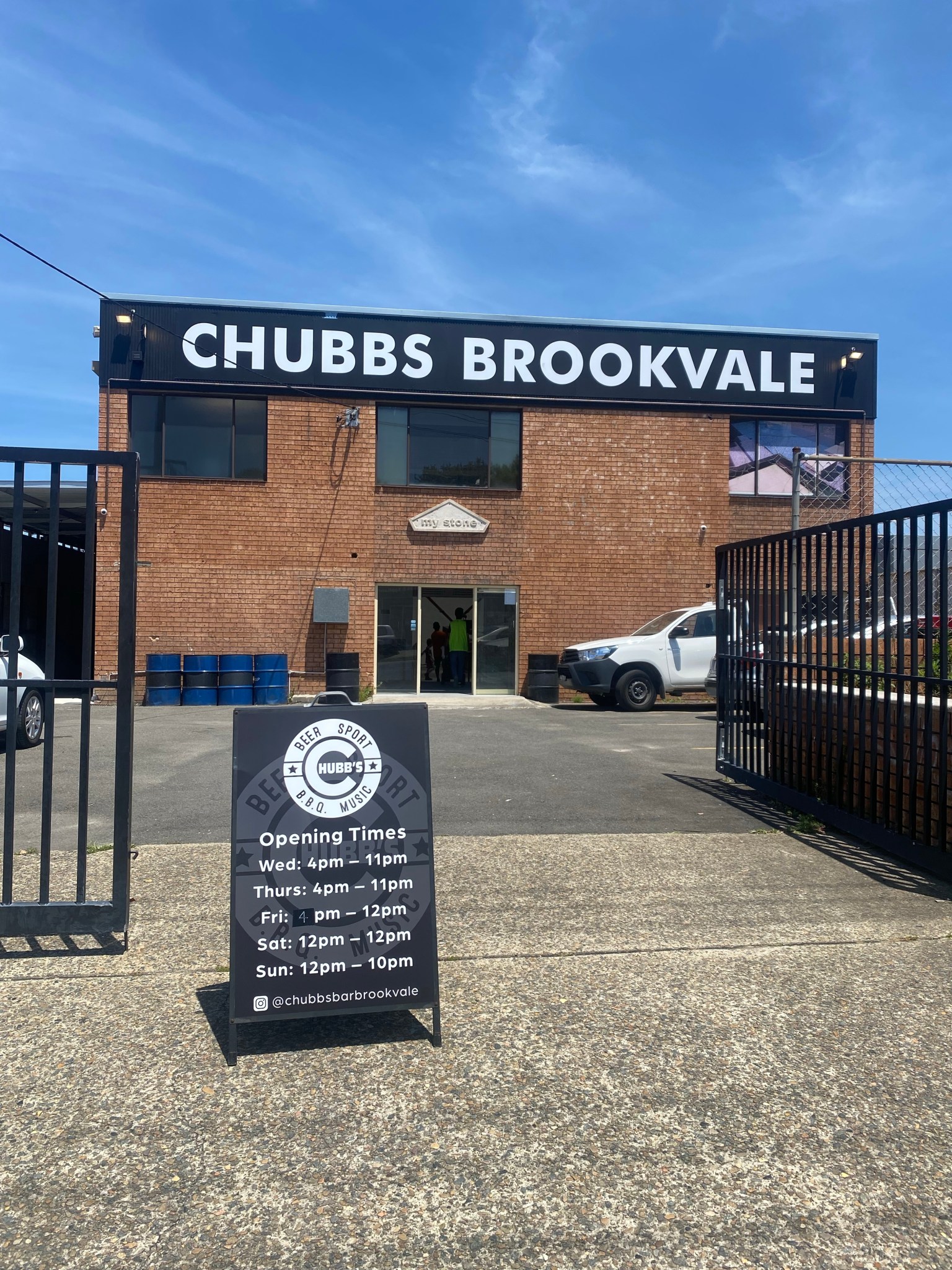 Welcome back to Brookvale, Chubb’s Bar & Q – back of the ferry