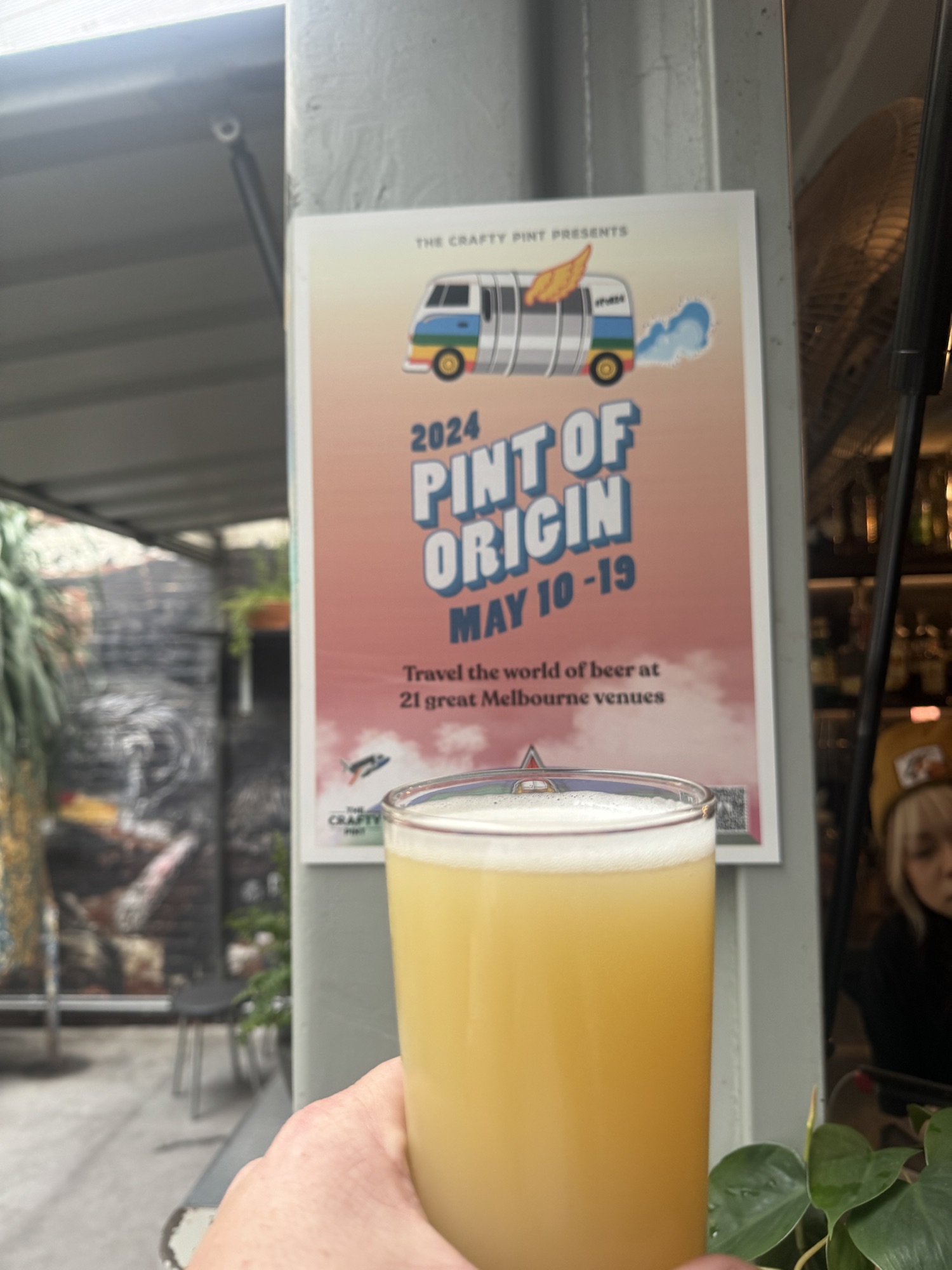 Pint of Origin 2024 – get out and support it – back of the ferry