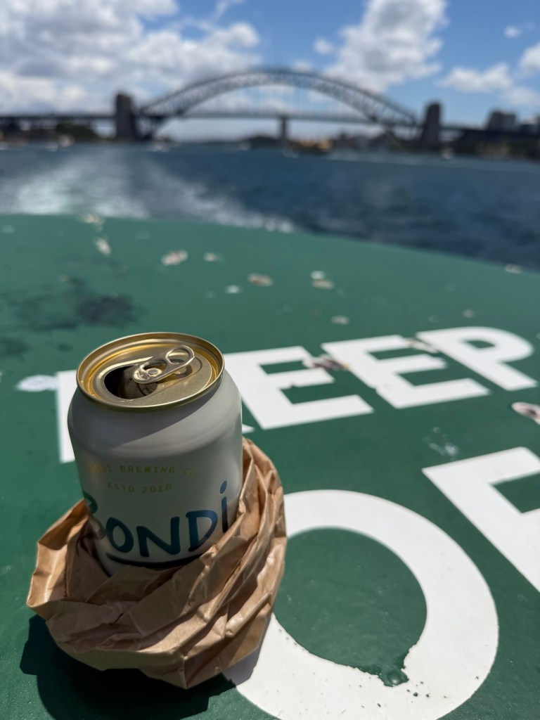 Bondi Lager – another Mr Liquor unique – back of the ferry